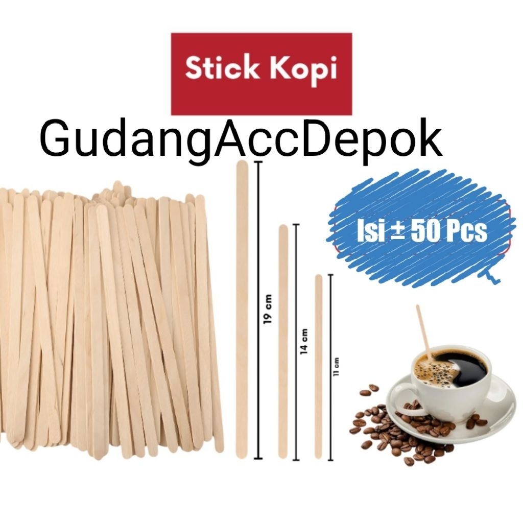 Jual STIRRER STICK KAYU / PENGADUK KOPI / TEH SUSU TARIK SEKALI PAKAI ...