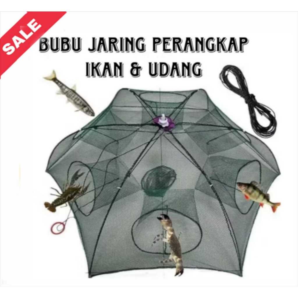 Jual Perangkap Bubu Payung Alat Jaring Pancing Jala Ikan Udang Kepiting ...
