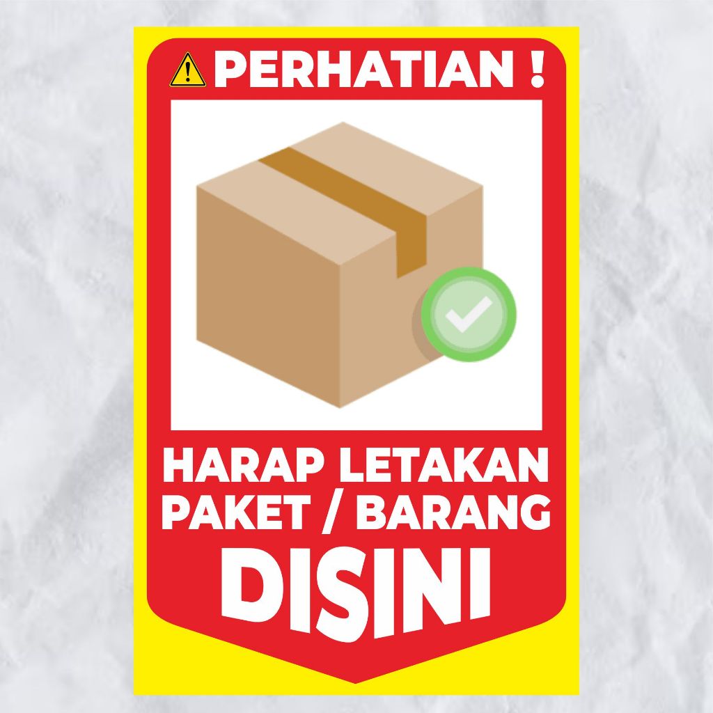 Jual Stiker Harap Letakan Paket / Barang Disini | Shopee Indonesia