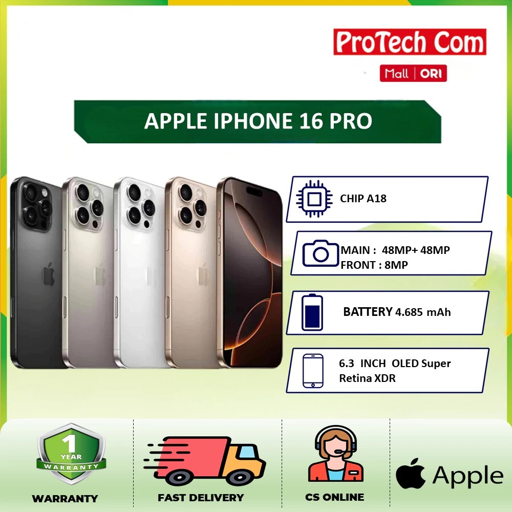 Jual Apple Iphone 16 Pro 256GB Chip A18 Pro Garansi Resmi | Shopee ...