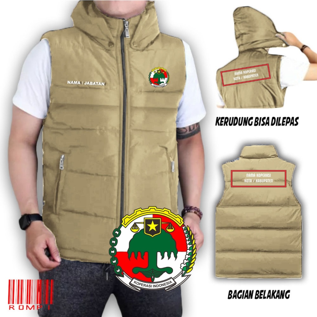 Jual JAKET ROMPI KEMBUNG CUSTOM SABLON KOPERASI / JAKET DISTRO KEREN ...