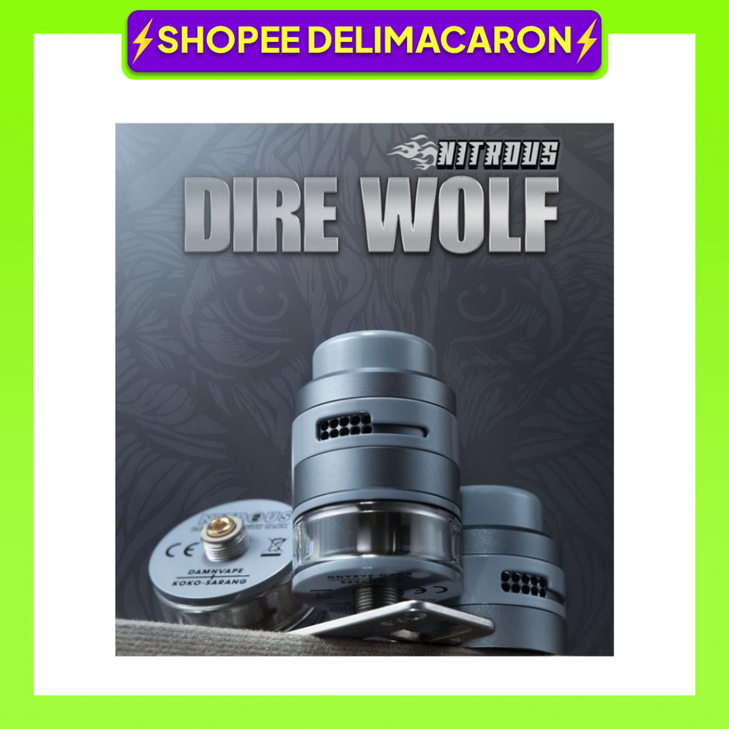Jual NITROUS RDA DUAL CAP ONLY 22MM DIRE WOLF 100% ORIGINAL | Shopee ...