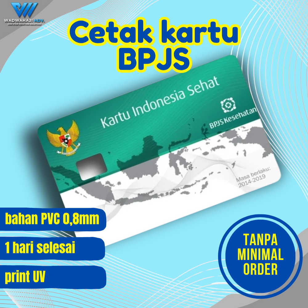 Jual Cetak UV ID Card Kartu Digital Fisik Kartu BPJS KIS Bisa Satuan ...