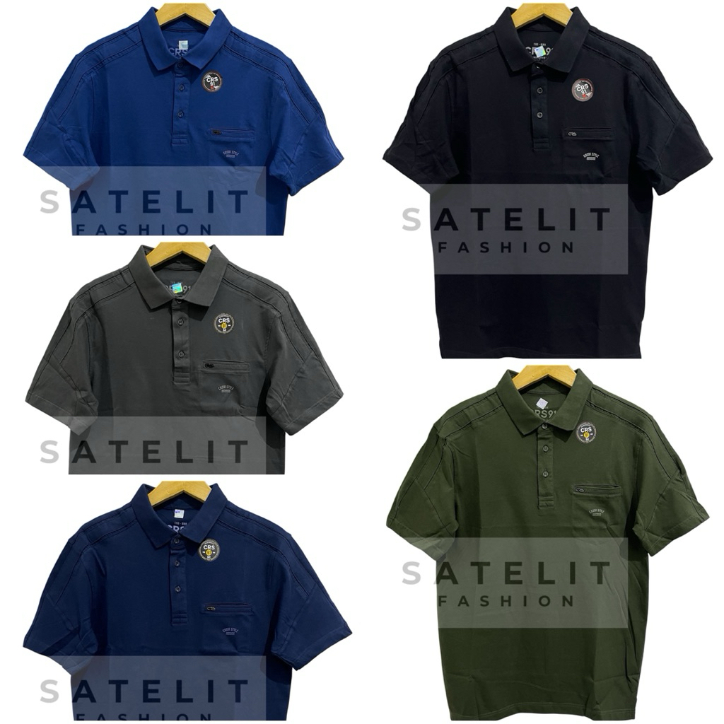 Jual Crs 91 Original Kaos Kerah Polo Pria Polos COMBED (Kancing Kantong ...