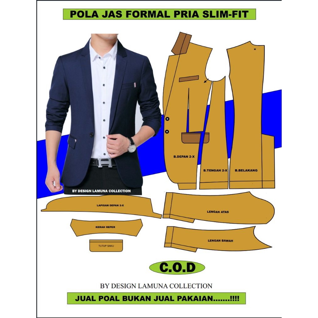 Jual POLA JAS PRIA DEWASA ( pola jiplak ) COD | Shopee Indonesia