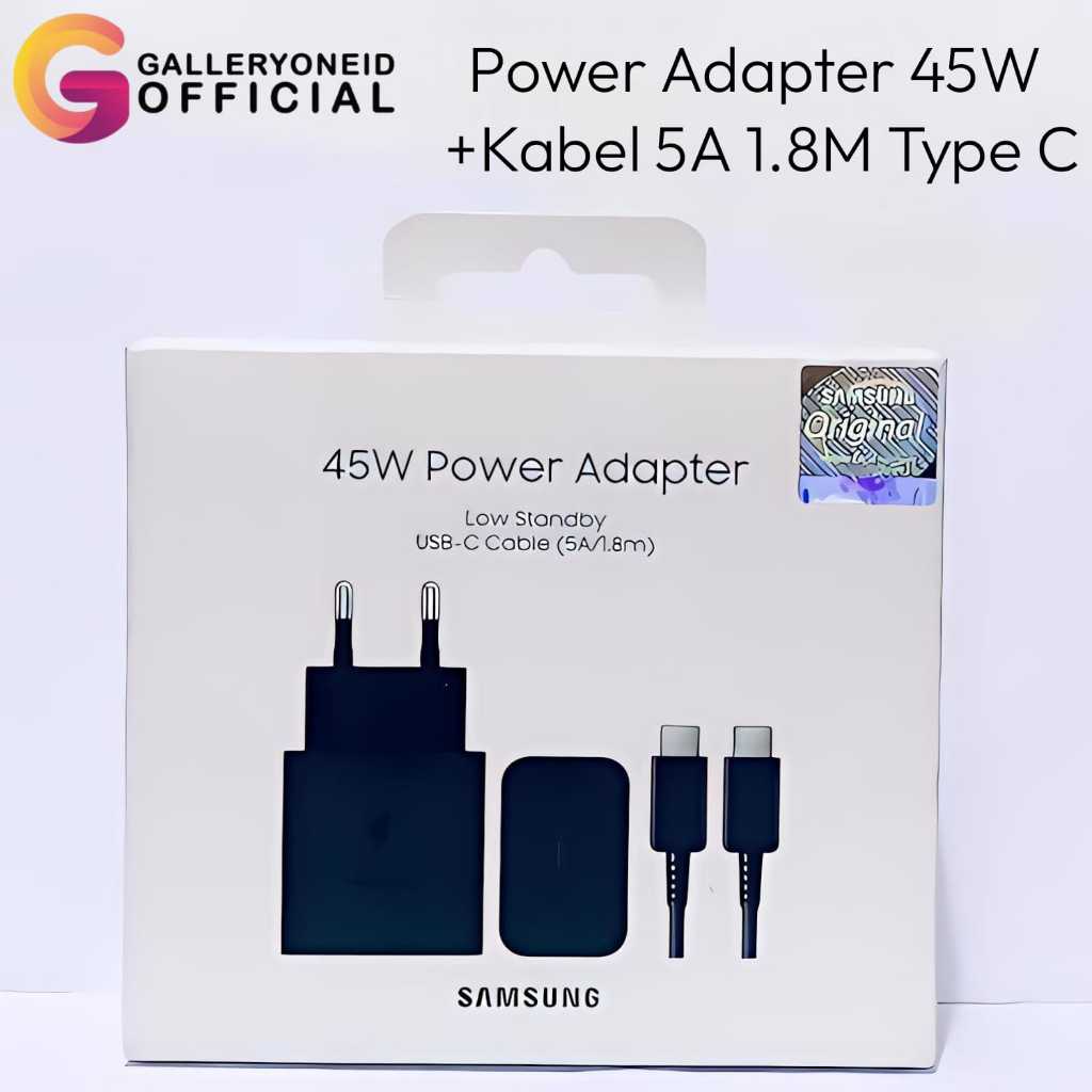 Jual Charger Samsung Kabel Data Type C 45W PD QC 3.0 Super Fast ...