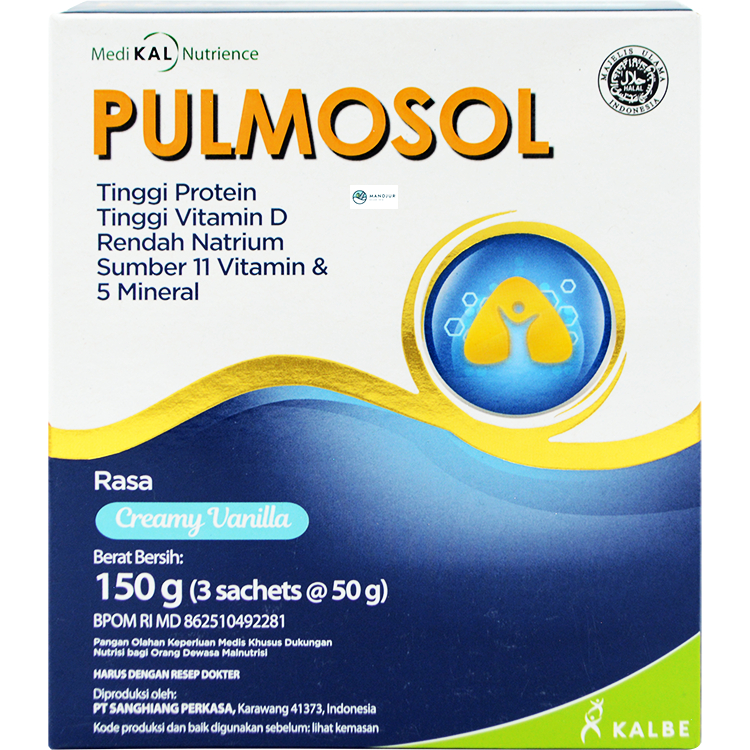 Jual Susu Pulmosol Creamy Vanila 150gr Kalbe - Nutrisi Khusus Untuk ...