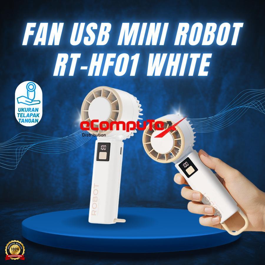 Jual FAN USB MINI ROBOT RT-HF01 WHITE - Kipas Angin Portabel dengan ...
