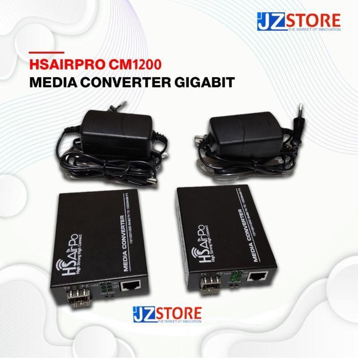 Jual HSAIRPO CM1200-SFP Media Converter Single Mode, 1SFP 1RJ45 Gigabit ...