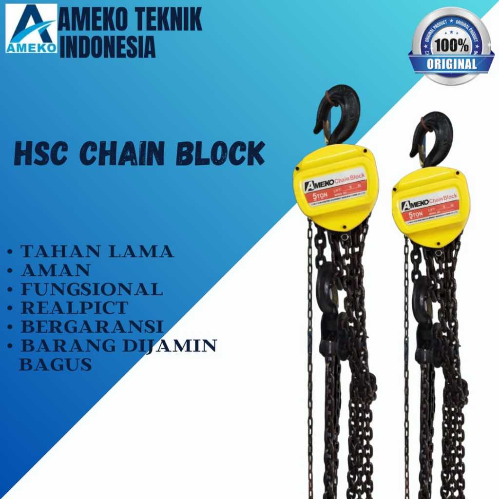 Jual HSC CHAIN BLOCK ( 10 TON x 6 METER, 10 TON x 6 METER ) | Shopee ...