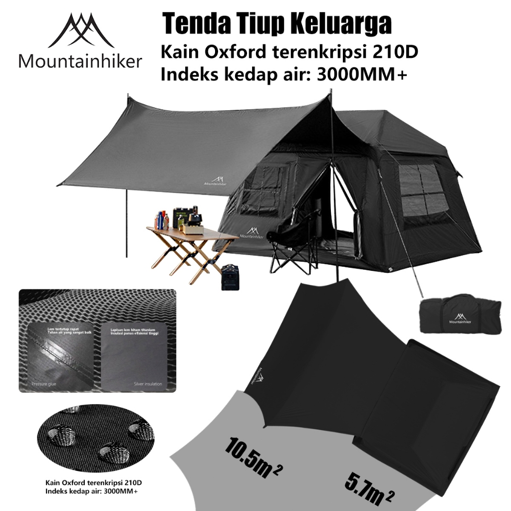 Jual Mountainhiker tenda rumah pompa 4-8 orangTenda Keluarga Tenda Tiup ...