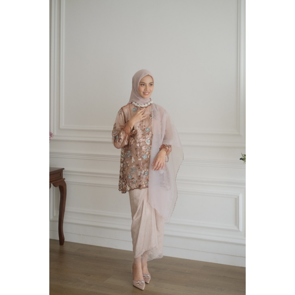 Jual Selendang Bordir Organza | Syal Slendang Organza Melayu | Shopee ...