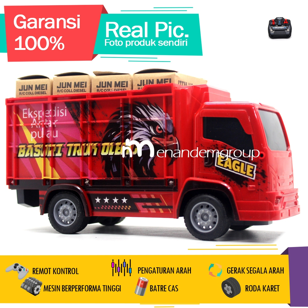 Jual Mainan Mobil Remot Kontrol RC Truk Fuso Basuri Telolet Oleng ...