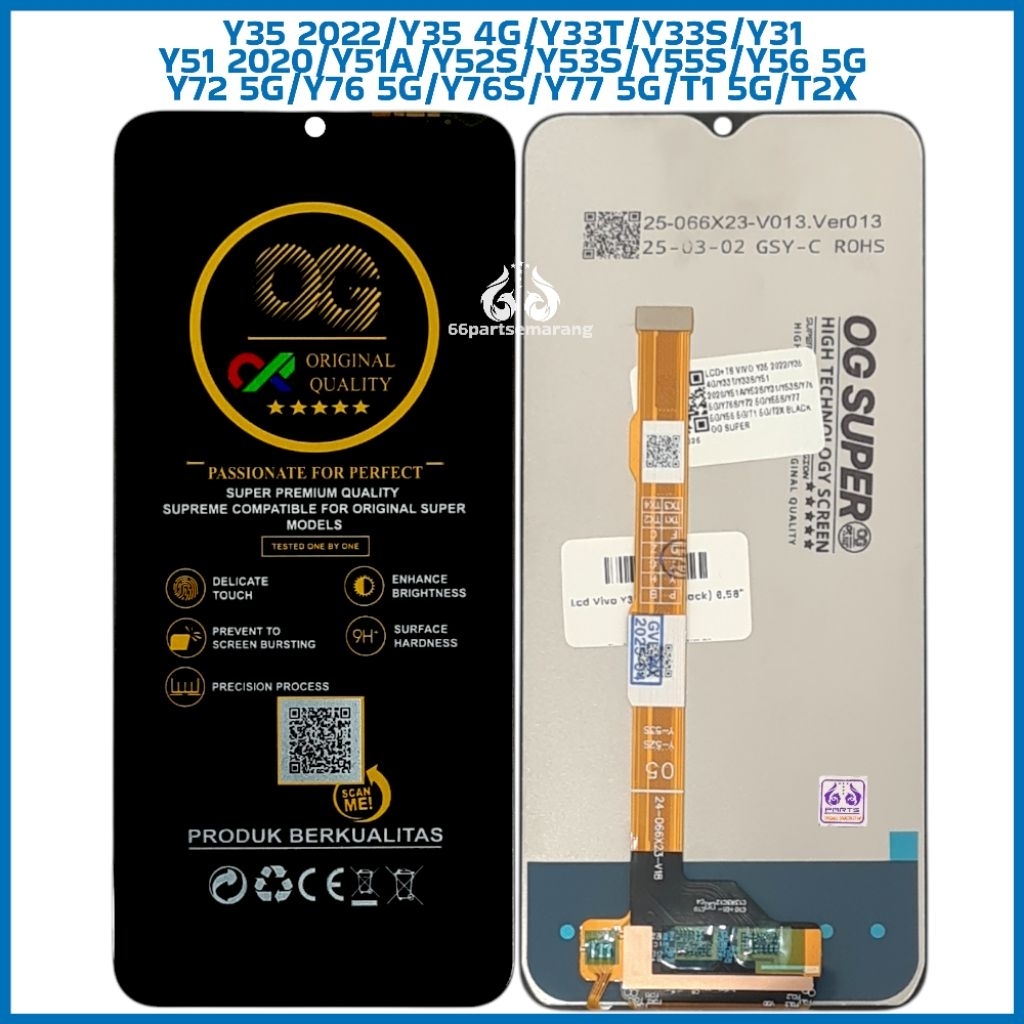 Jual Lcd Touchscreen Vivo Y31 / Y33S / Y51 2020 / Y51A / Y53S / Y55S ...
