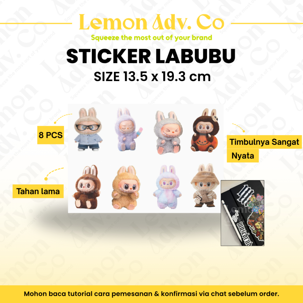 Jual Stiker UV DTF Karakter Labubu | Waterproof & High Quality | Shopee ...