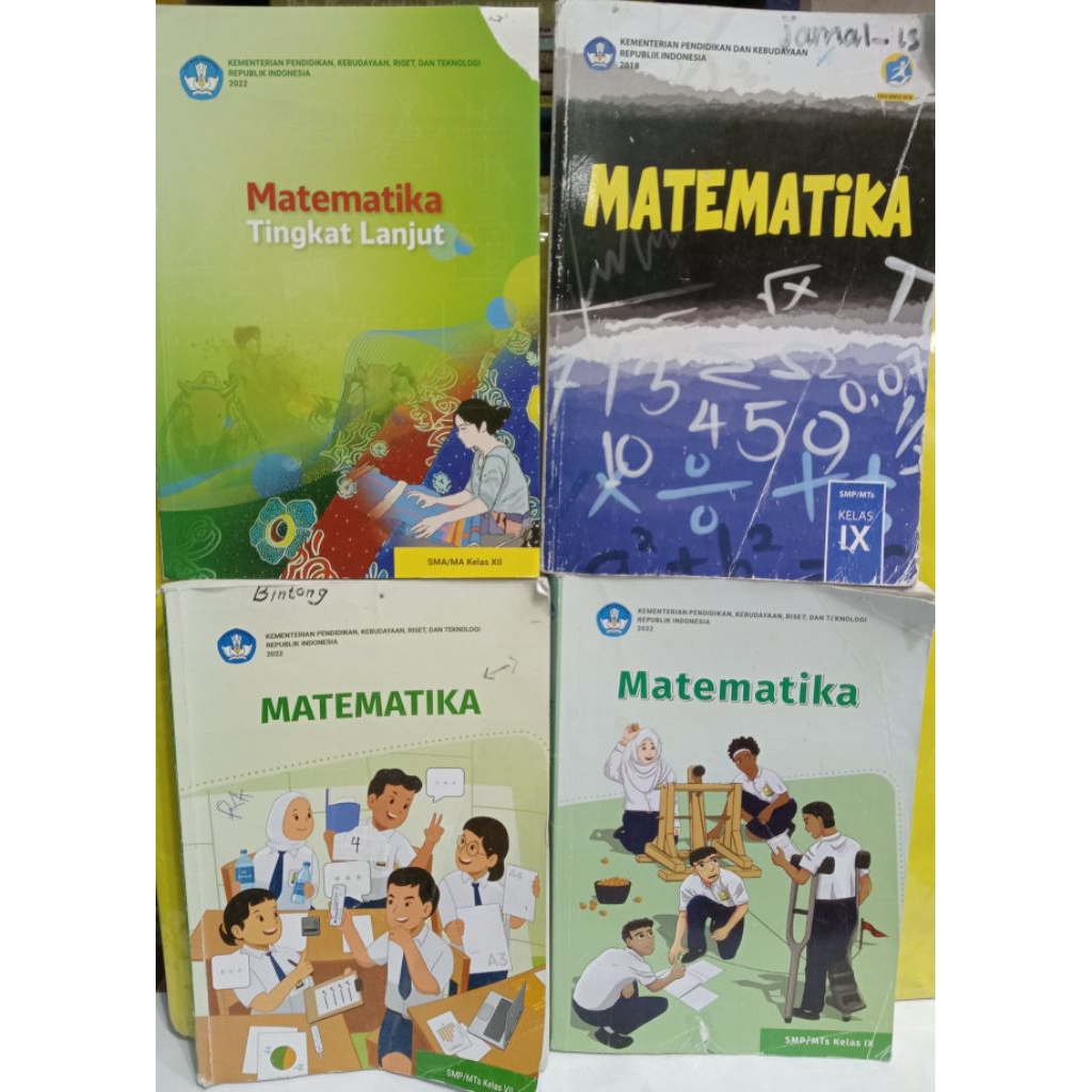 Jual BUKU MATEMATIKA SMP KELAS 7 DAN 9 DAN MATEMATIKA SMA KELAS 12 ...