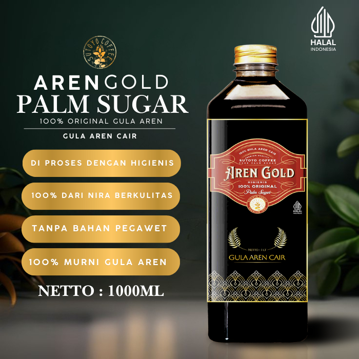 Jual Gula Aren Cair 1 Liter Aren Gold 100% Original dan Higienis Sehat ...
