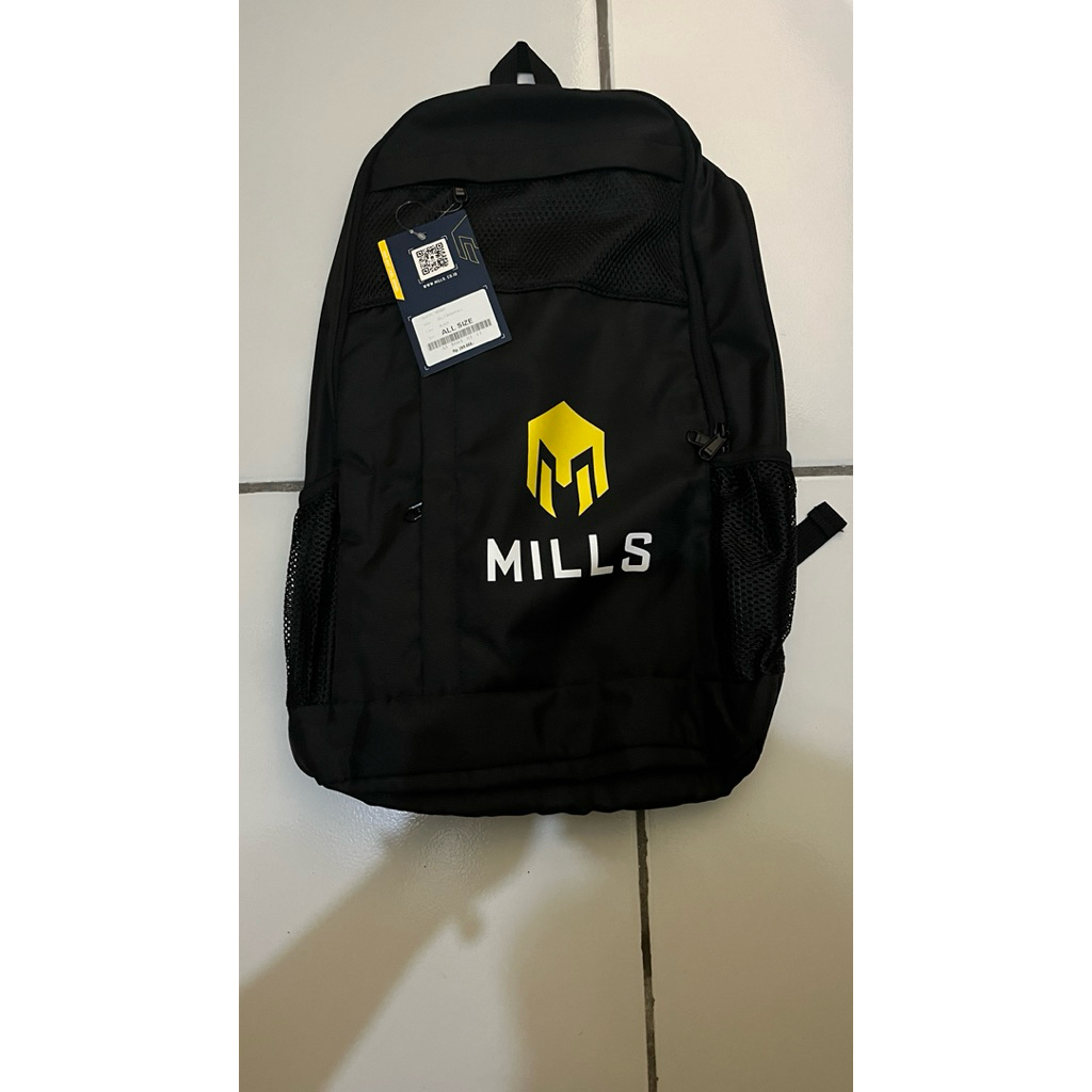 Jual TAS BACKPACK MILLS BLACK | Shopee Indonesia
