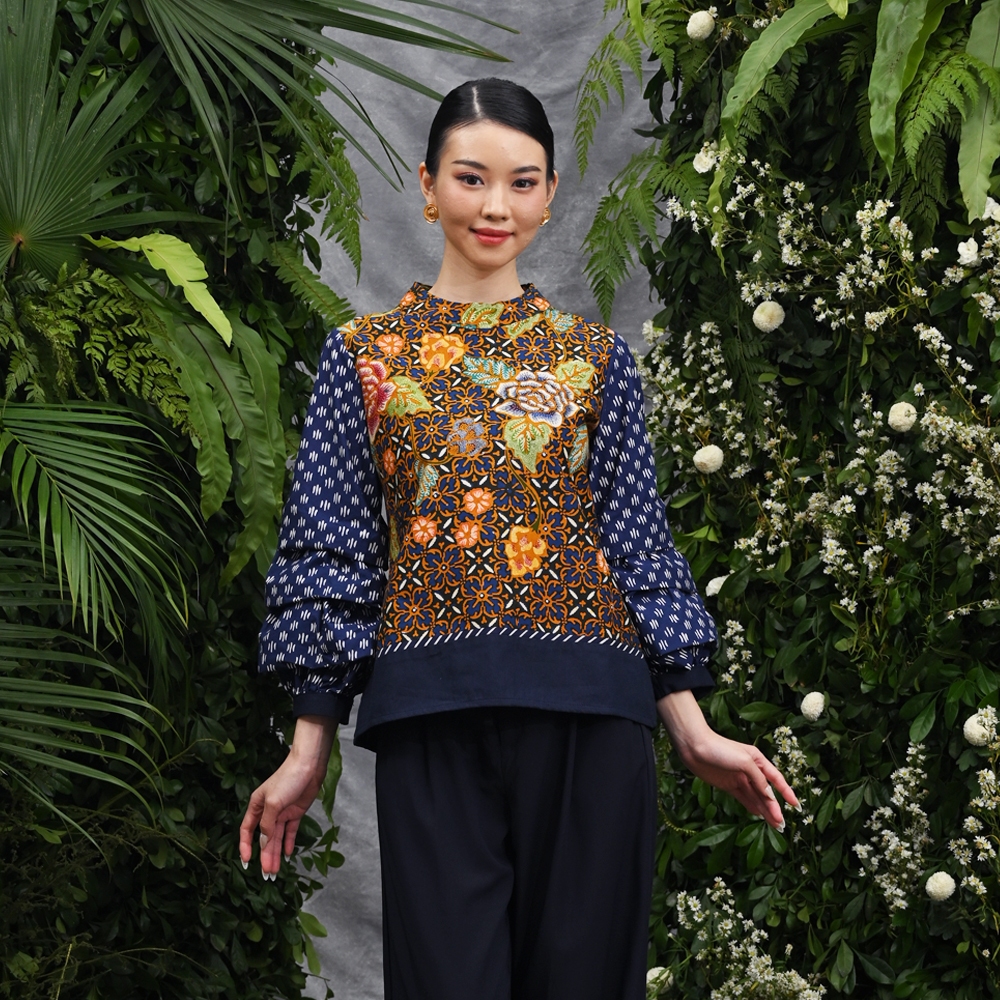Jual NONA RARA - Keropi Encim T4338, Baju kerja batik blouse wanita ...