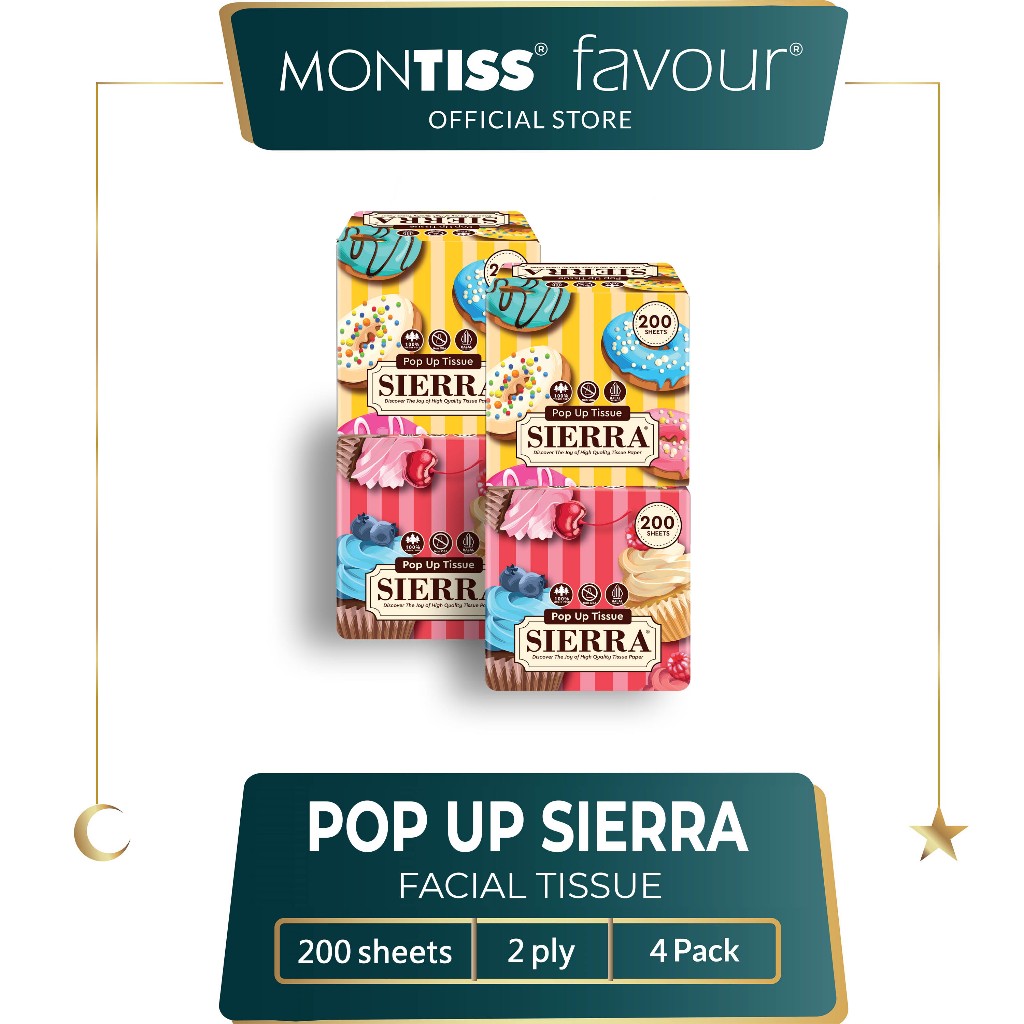 Jual Sierra Pop Up Tissue 200 Sheets 4 in 1 | Shopee Indonesia