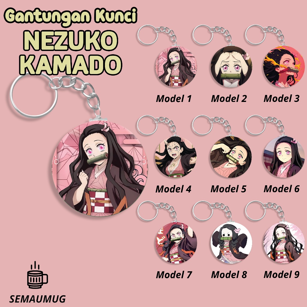 Jual GANTUNGAN KUNCI NEZUKO KAMADO DEMON SLAYER KADO GANCI BULAT ANIME ...