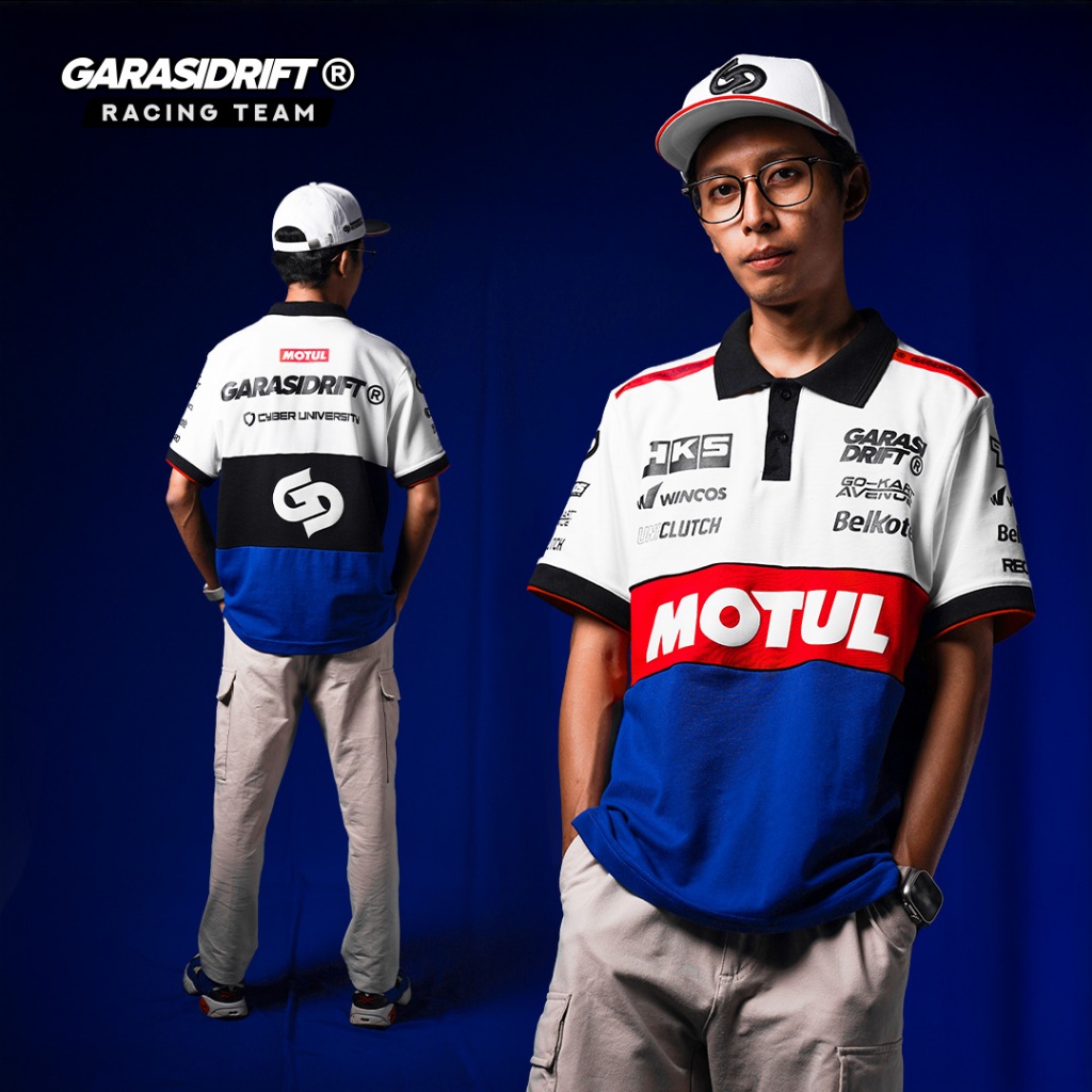 Jual Garasi Drift Polo Shirt GDRT 2025 Type 2 White | Shopee Indonesia
