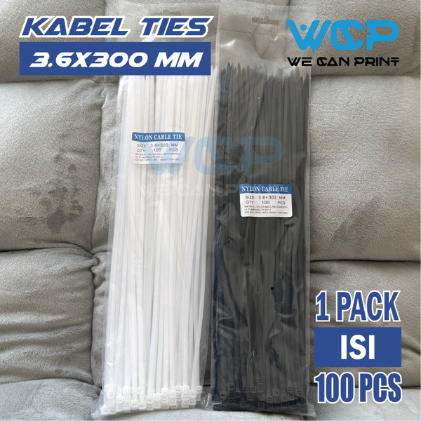 Jual Kabel Ties 3.6x300mm Nylon Cable Tie Hitam / Putih 30cm Insulock ...