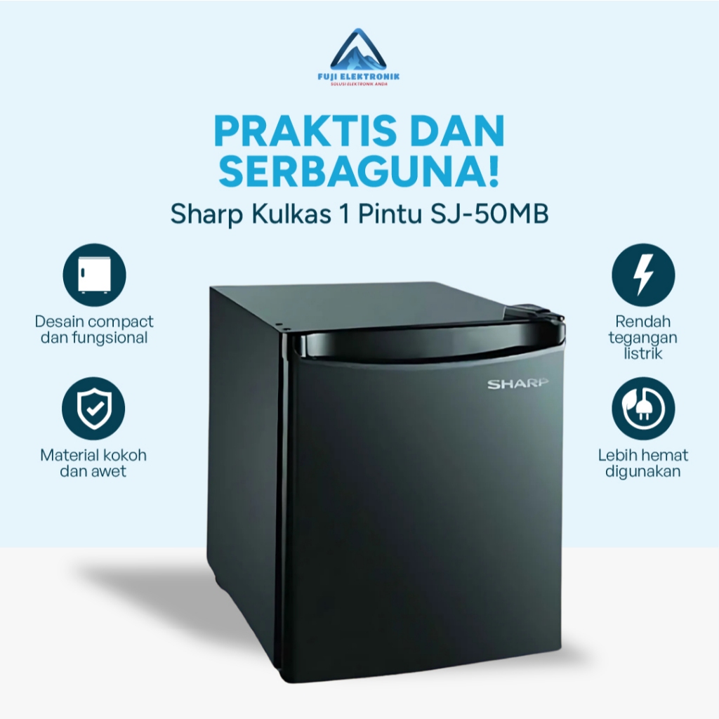 Jual Sharp Kulkas SJ-50MB-XW/XB Kulkas 1 Pintu Low Watt Hemat Listrik ...