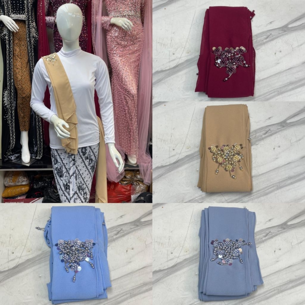 Jual Selendang pundak Premium - selendang pundak Kebaya / selendang ...
