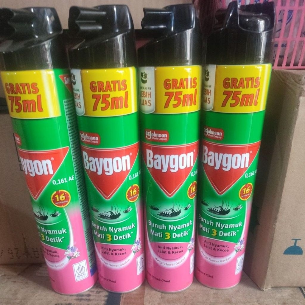 Jual Baygon Aerosol Flower Garden 600+75ml (Khusus INSTANT) | Shopee ...