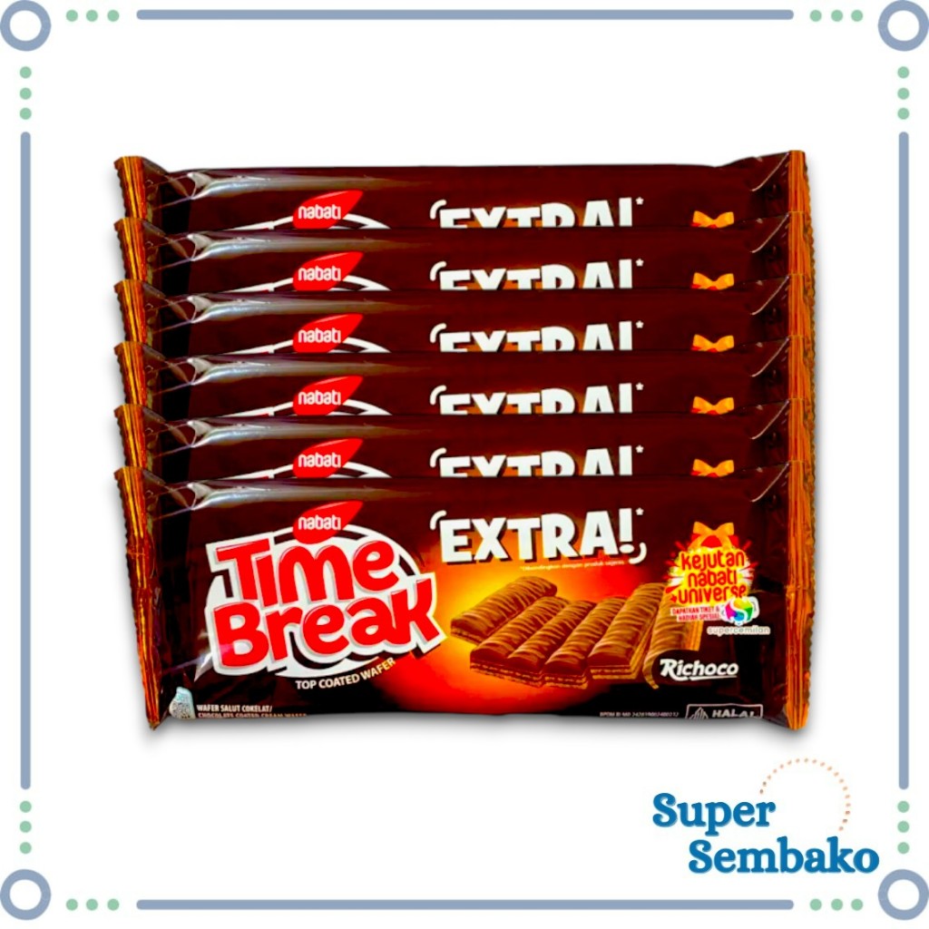 Jual SNACK WAFER SALUT COKELAT TIME BREAK EXTRA NABATI COKLAT 36g ...