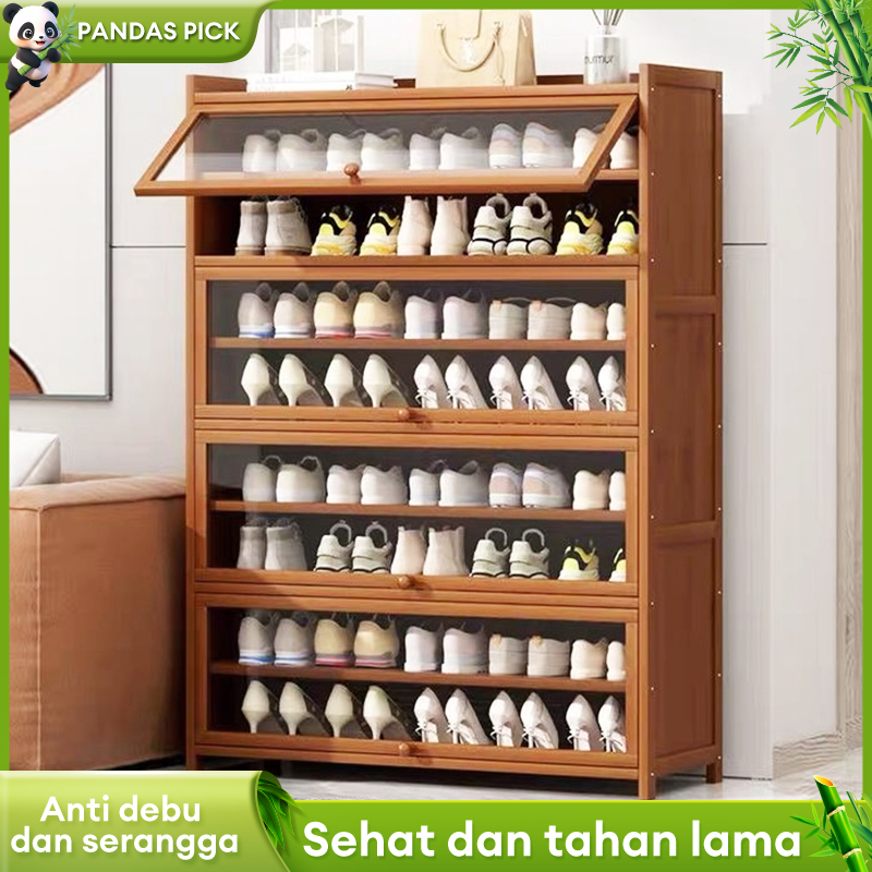 Jual Lemari Sepatu Tertutup Sederhana Multi-Layer/Tahan Debu Lemari ...