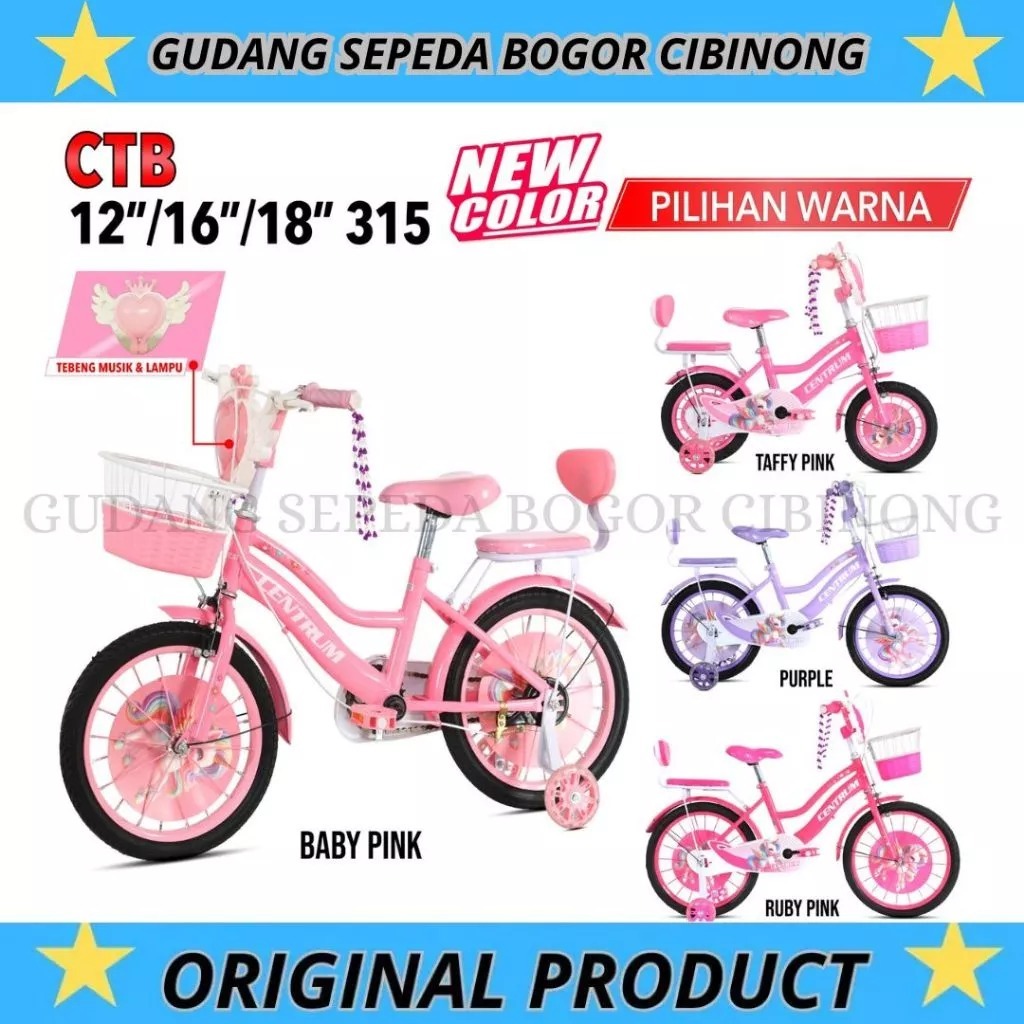 Jual Sepeda Mini Anak 12 16 18 inch 3 sampai 8 tahun Velion Murah ...
