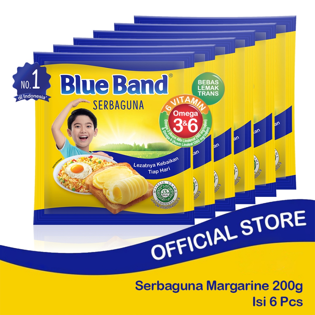 Jual Blue Band Serbaguna Margarine Sachet 200gr x 6 | Shopee Indonesia