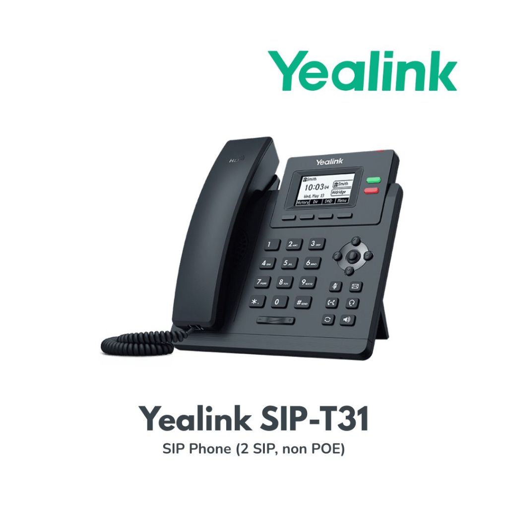 Jual Yealink SIP-T31- SIP Phone (2 SIP, non POE) | Shopee Indonesia