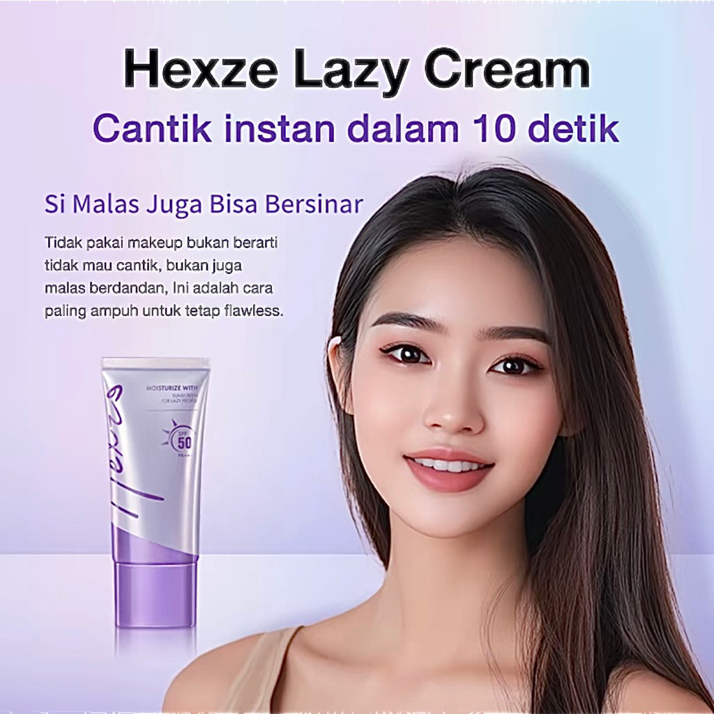 Jual HEXZE SPF50 PA+++ Lazy Sunscream Cream Perawatan Mencerahkan Wajah Tapa Berminyak | Shopee ...
