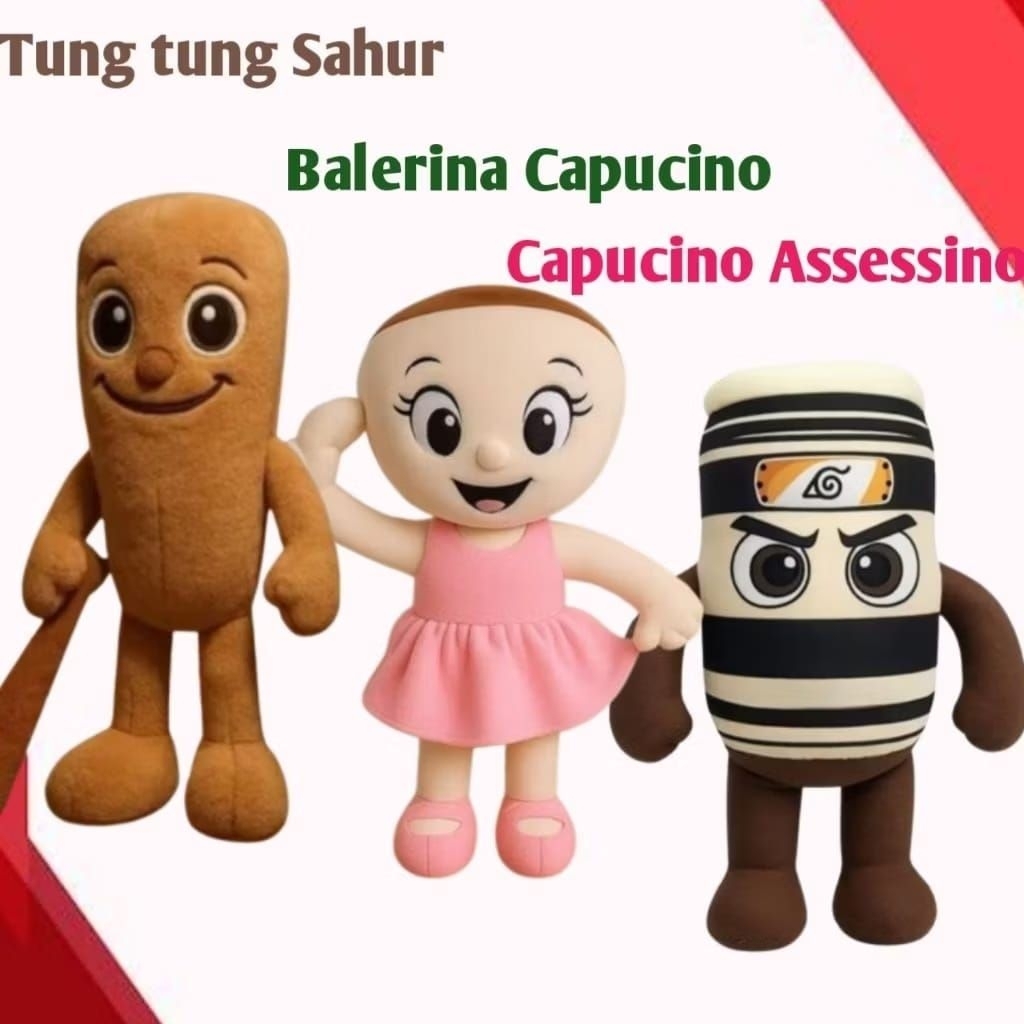 Jual Boneka Anomali Tung tung Sahur 50Cm Balerina Capucino Hiu ...