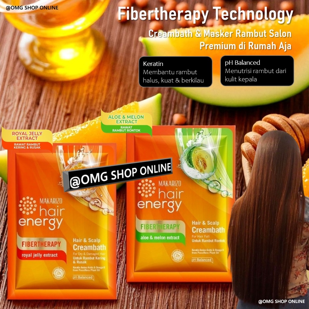 Jual Hair Mask Makarizo Masker Rambut Makarizo Pelurus BPOM 30 ml ...