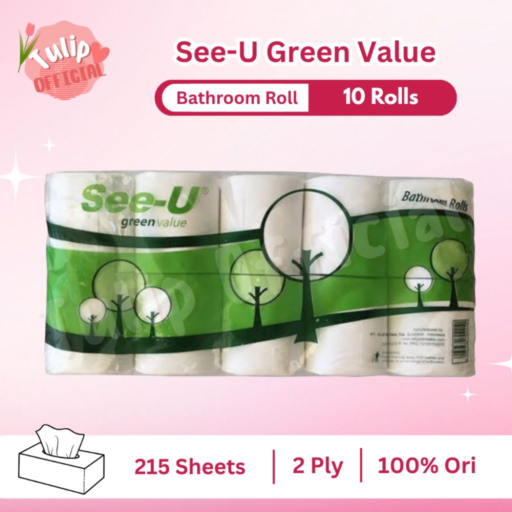 Jual Tisu Tissue Toilet Roll See-U Non Emboss isi 10 Roll 215 sheets ...