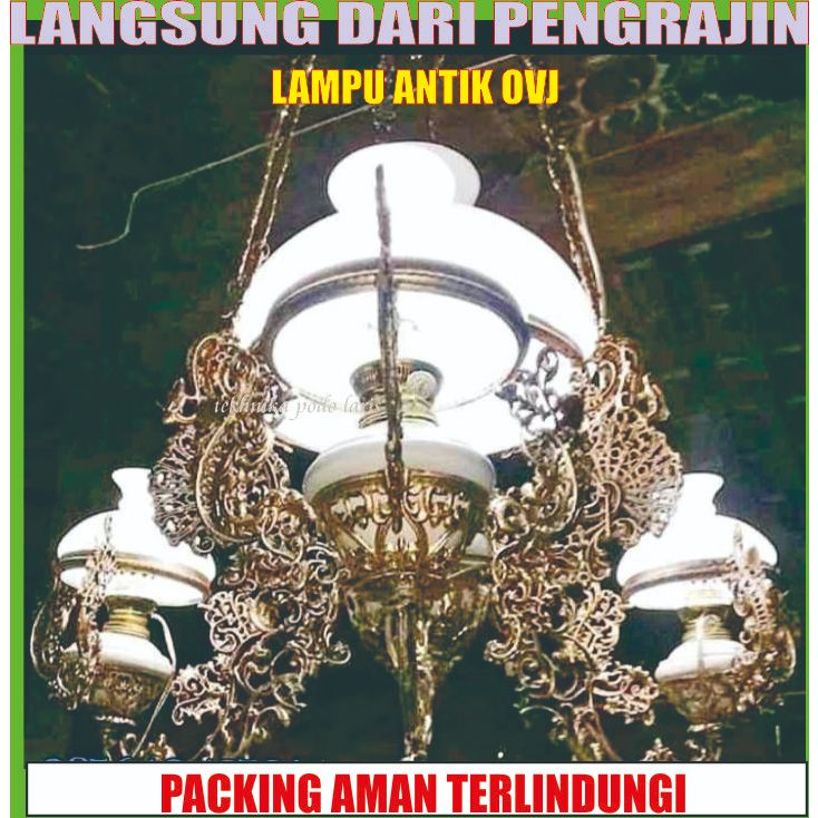Jual lampu gantung OVJ 3 cabang, lampu hias,lampu betawi, lampu antik ...