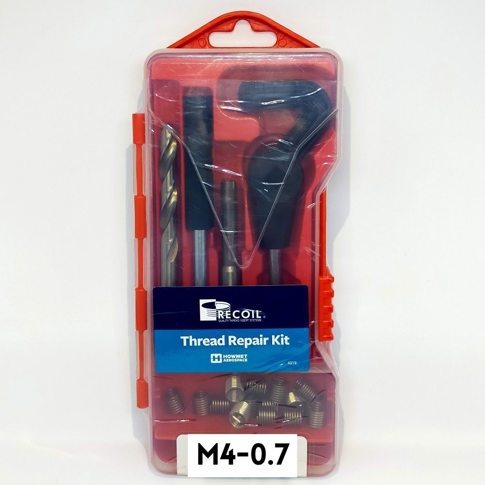 Jual RECOIL Thread Repair Kit M4 x 0.7 / Set Helicoil & Mata Tap Ulir ...