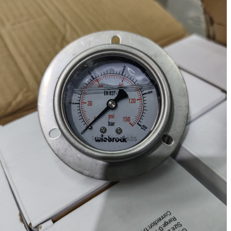 Jual Pressure Gauge Wiebrock 2,5" inch Drat 1/4 Range 1 bar - 700 bar ...