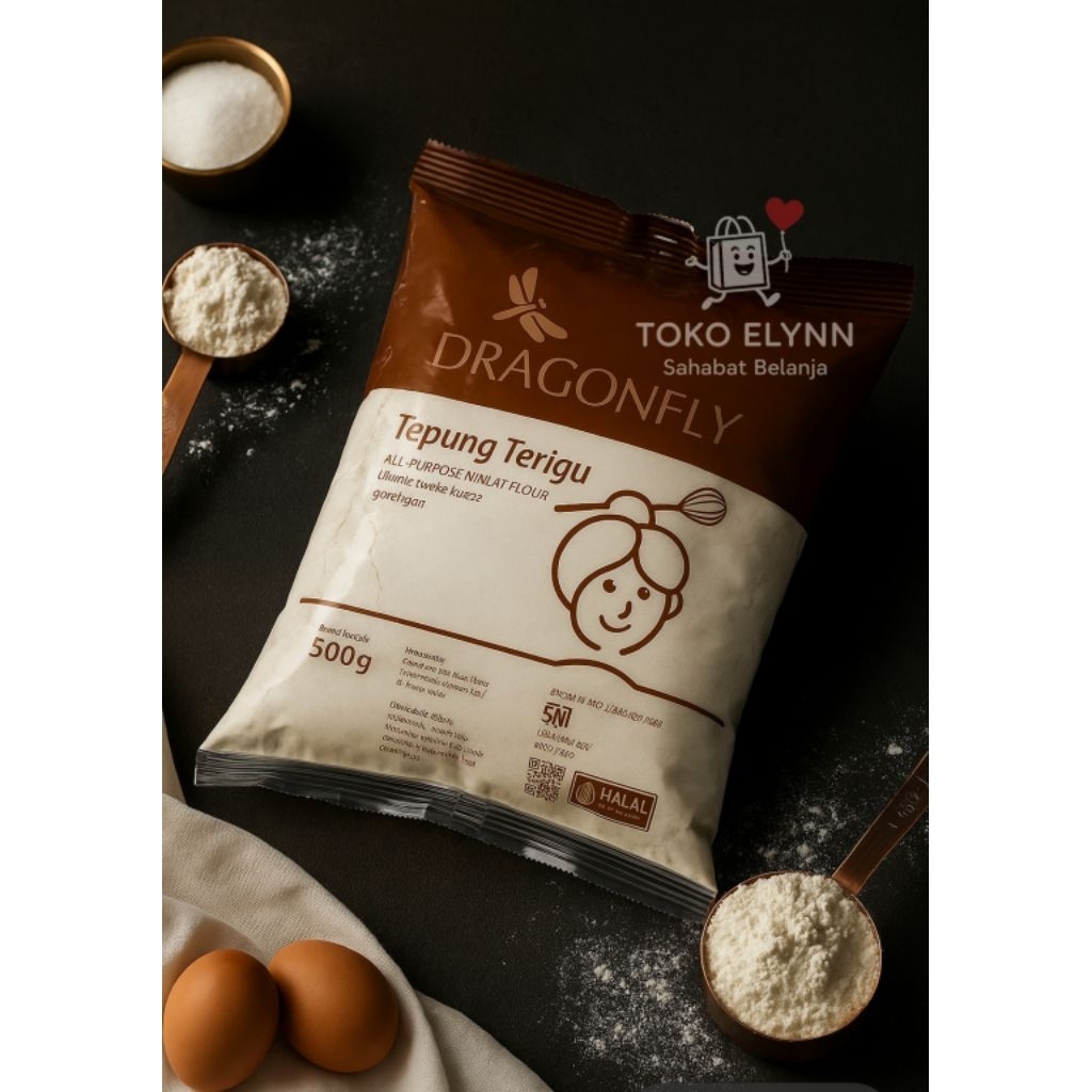 Jual Tepung Terigu Dragonfly 500gr Protein Rendah | Shopee Indonesia