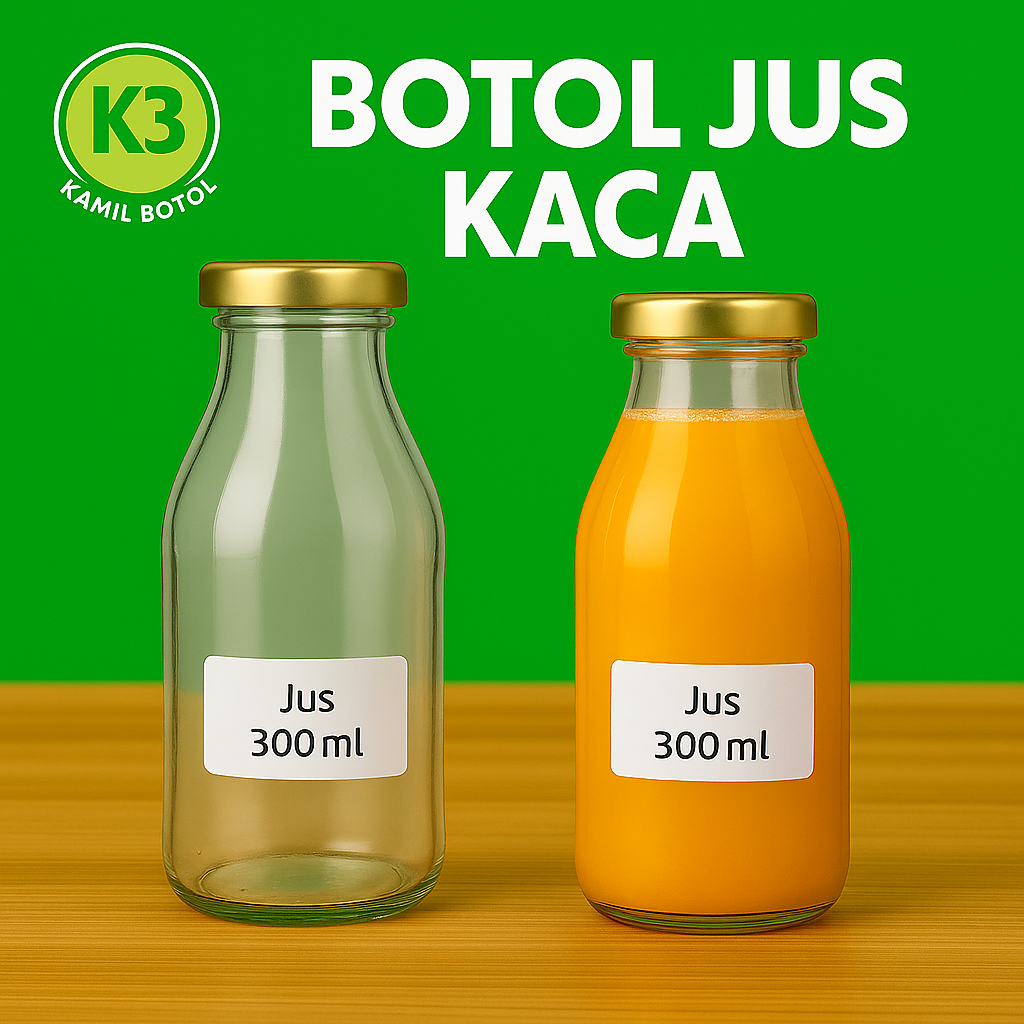 Jual Botol Kaca 300ml + Tutup Kaleng – Untuk Jus, Susu, Smoothie, Cold ...