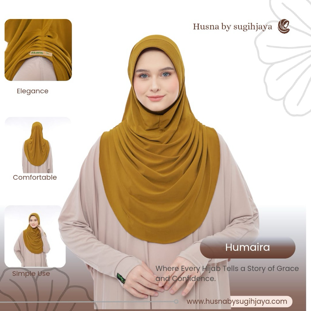 Jual Jilbab Humaira Original Husna Hijab INSTAN Dewasa Jersey Premium ...