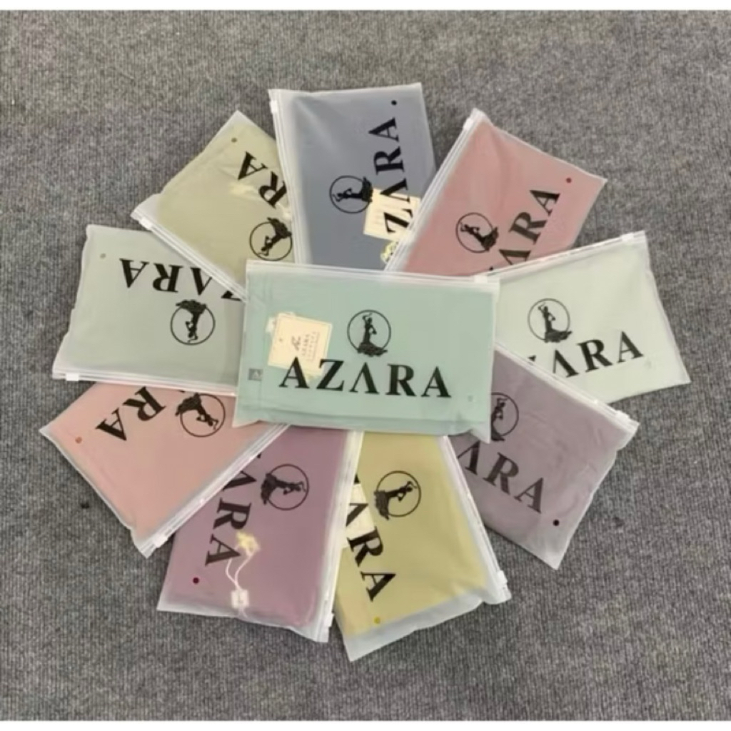 Jual (Agni) Azara Hijab Segi Empat Polos Azara Paris Packing Pouch ...