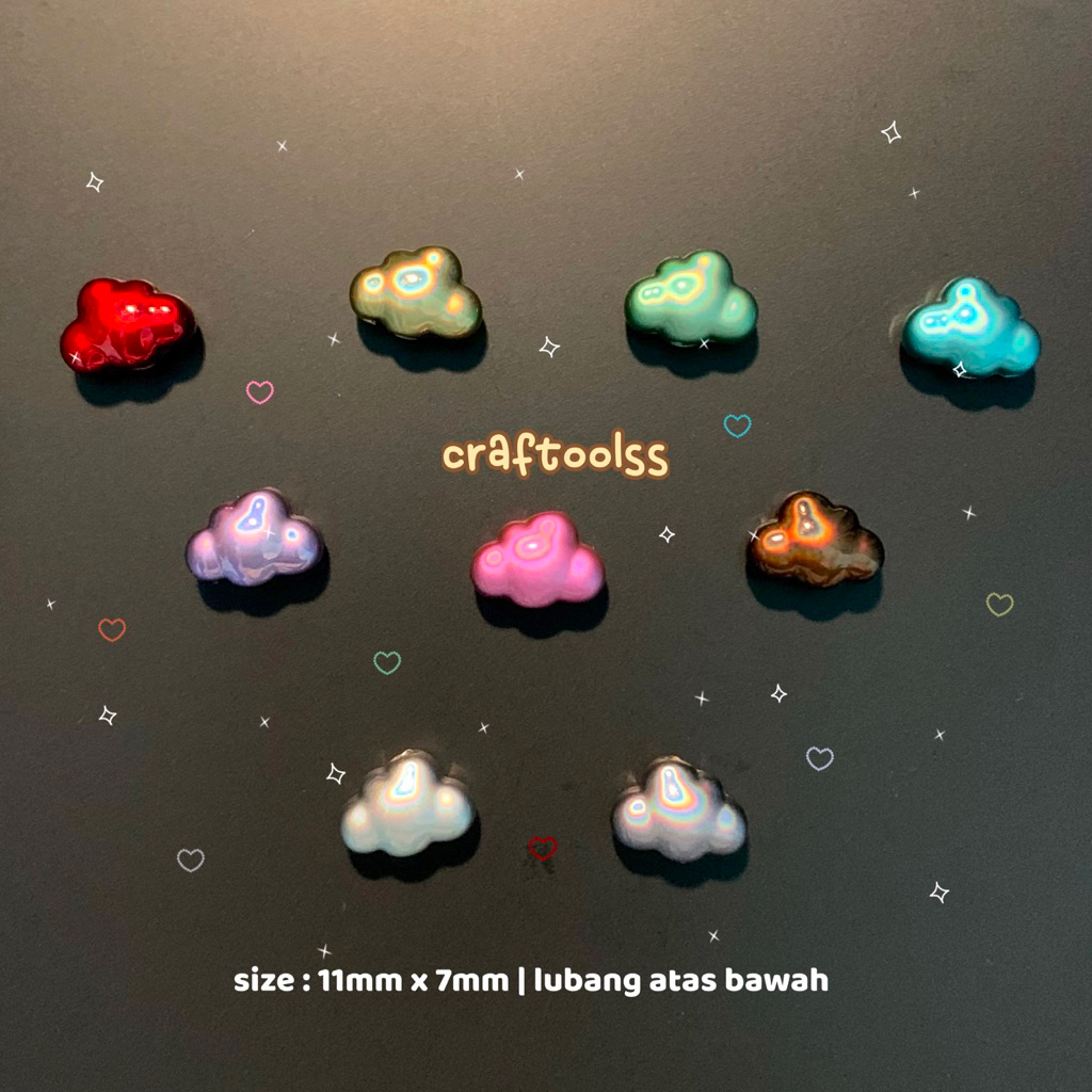 Jual [1 PCS] MANIK MOTE AKRILIK AWAN METALIK / METALLIC | Shopee Indonesia