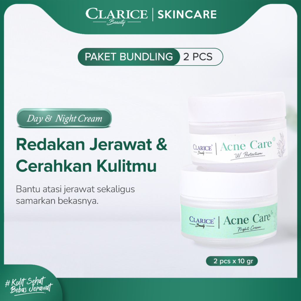 Jual CLARICE BEAUTY | Acne Care Series | Paket Cream Acne Pagi Dan ...