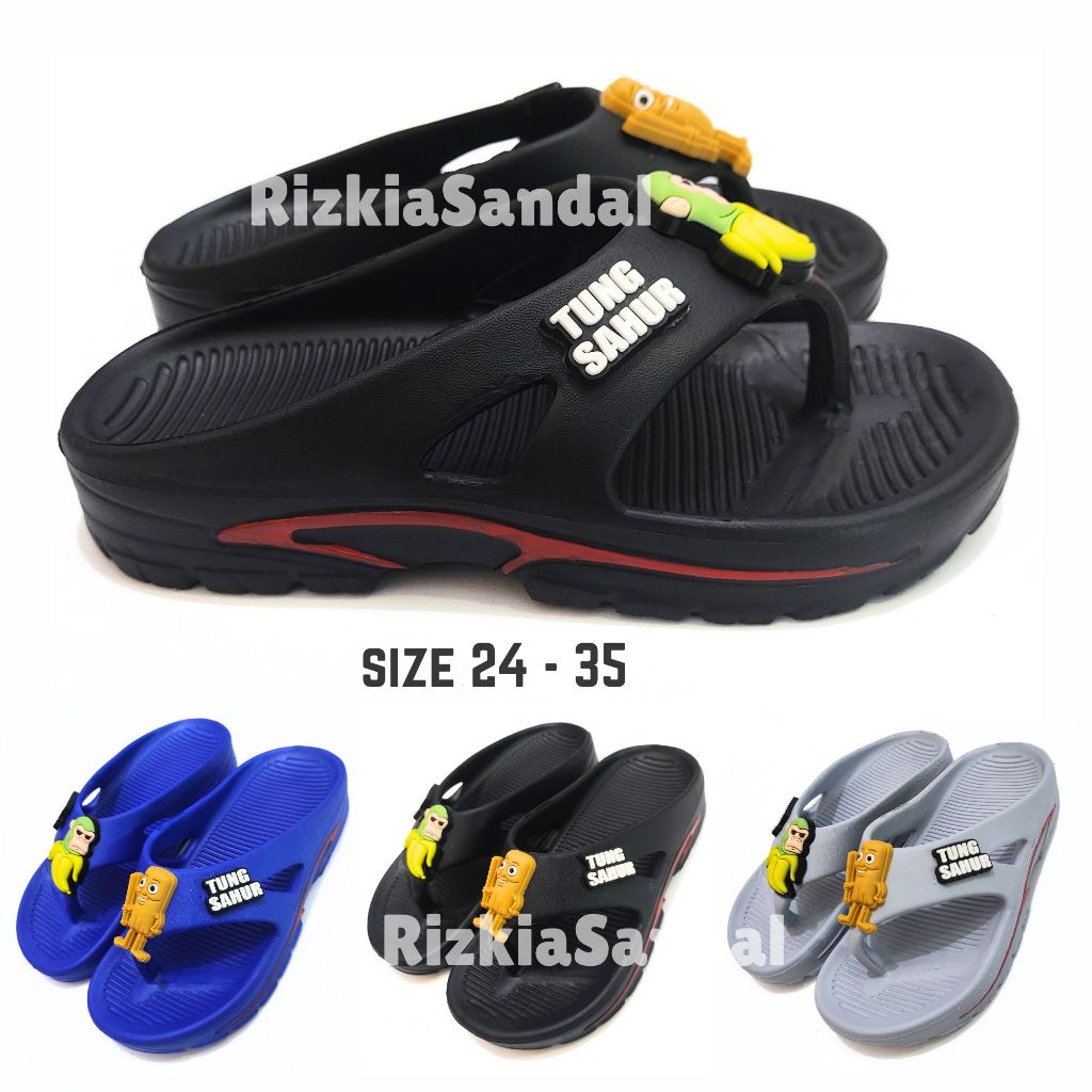 Jual Sandal Jepit Anak Laki-Laki Cowok Karakter Tung Tung Sahur dan ...