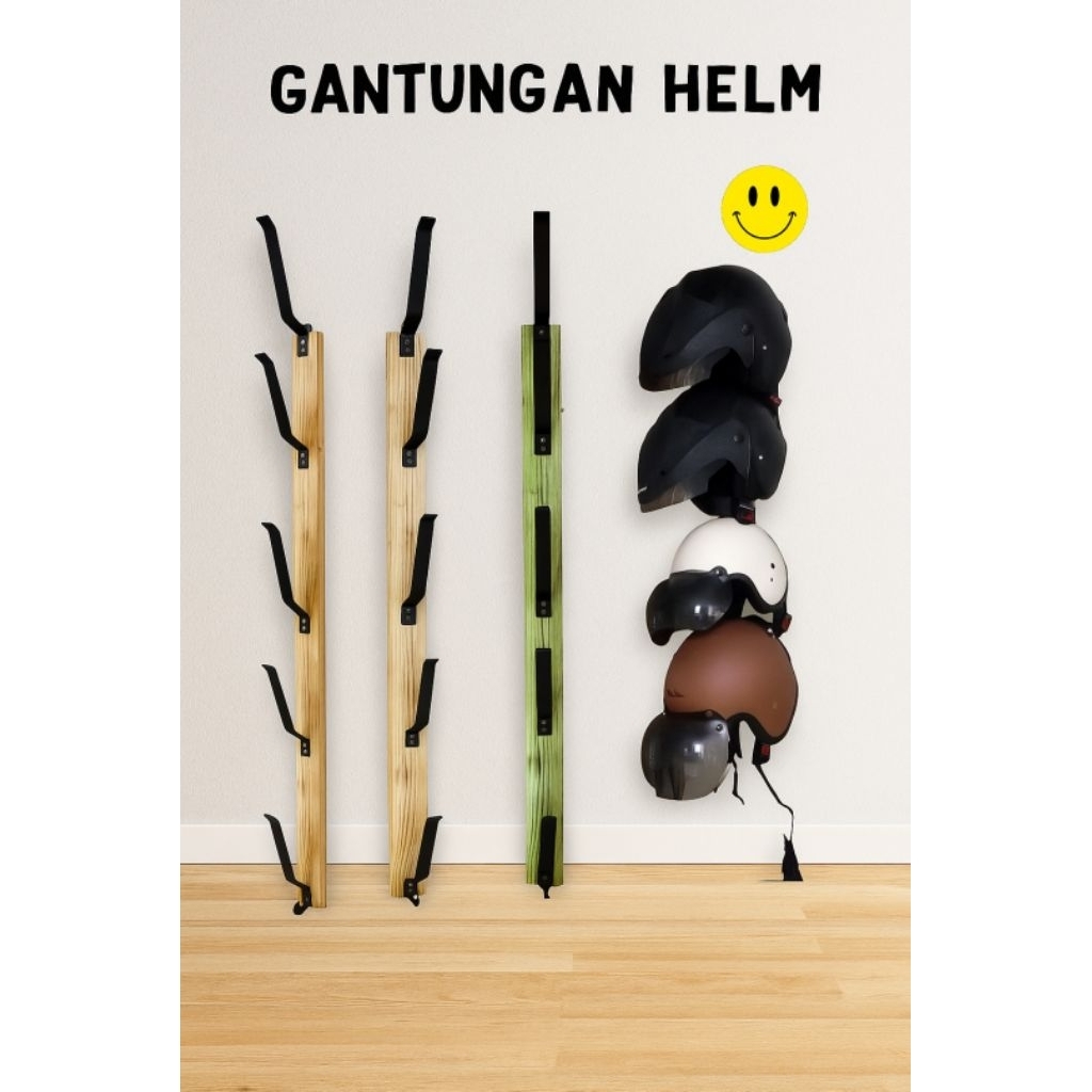 Jual Gantungan Helm Dinding Rak Penyimpanan Helm Tempat Wadah Helm ...